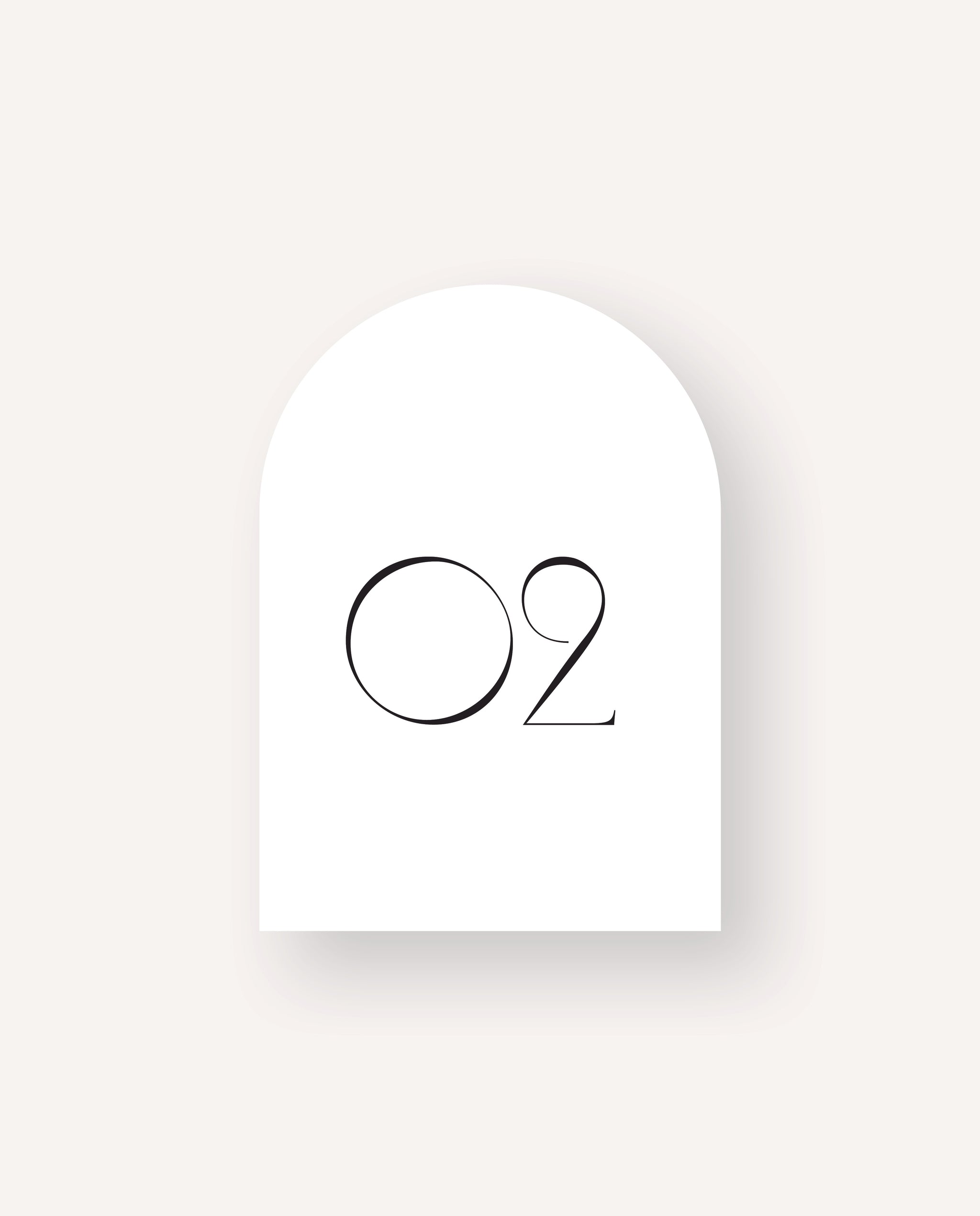 Table Numbers | Andrea & Tim – Creo