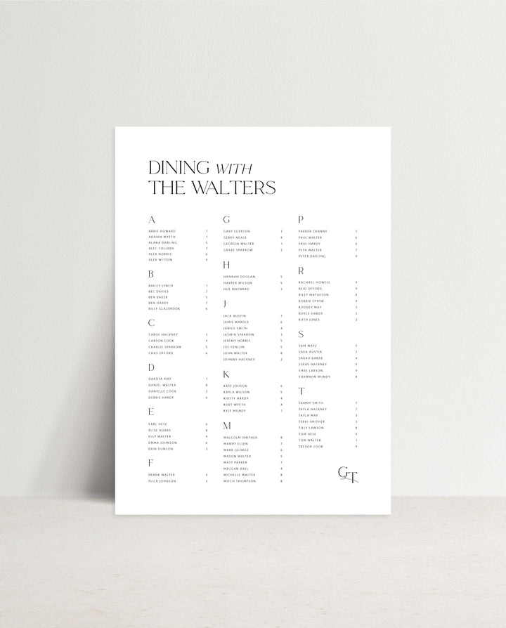 Seating Chart – Creo